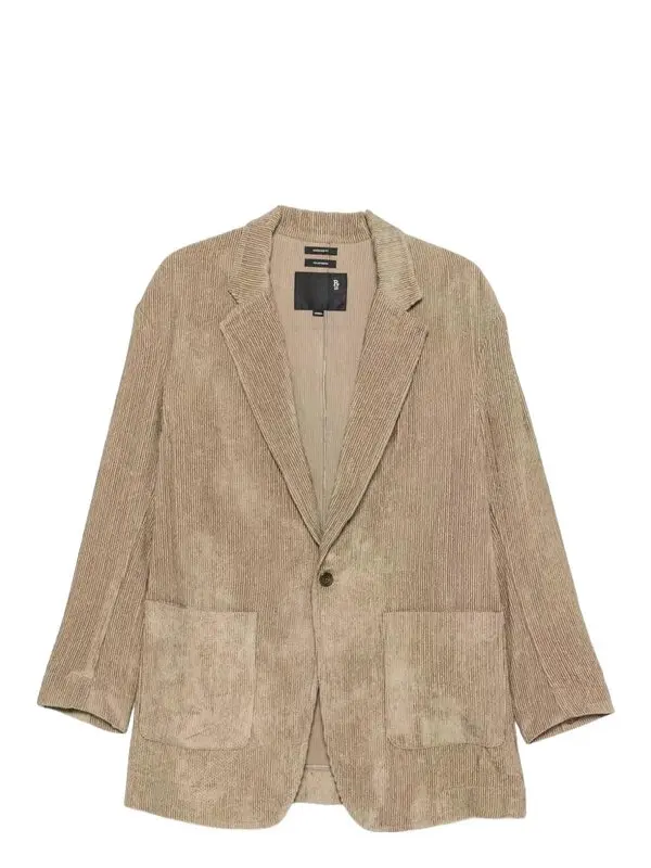R13 Single-breasted Corduroy Oversized Blazer - Neutrals