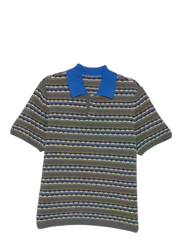 CROQUIS Striped Polo - Grey
