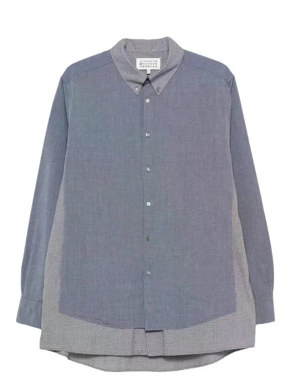 MAISON MARGIELA Panelled Layered-effect Shirt - Blue