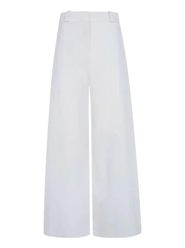 Giorgio Armani Wide-leg Silk Palazzo Pants - White
