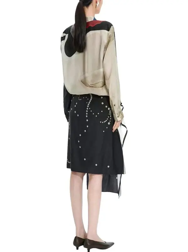 JNBY Pearl Print Wrap Skirt - Black