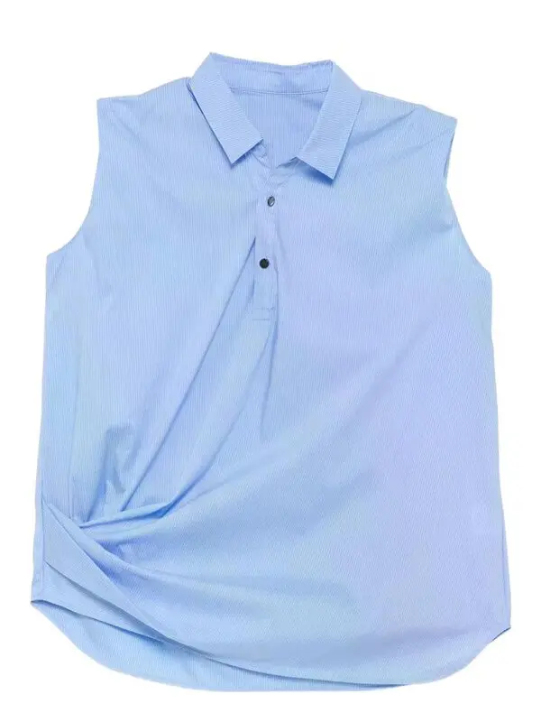 JNBY Draped Striped Sleeveless Shirt - Blue