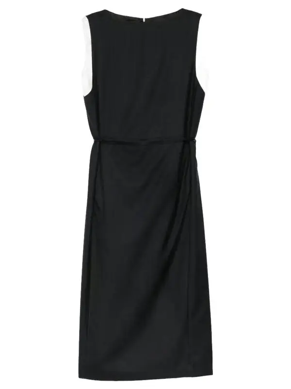 LESS Belted Sleeve Dress - Black