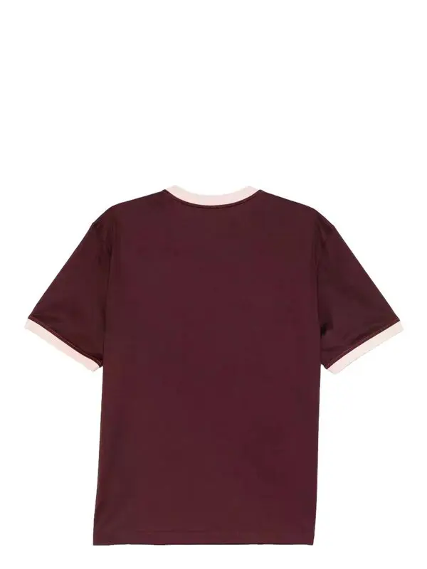 CROQUIS Sailboat-embroidery Mercerised T-shirt - Red
