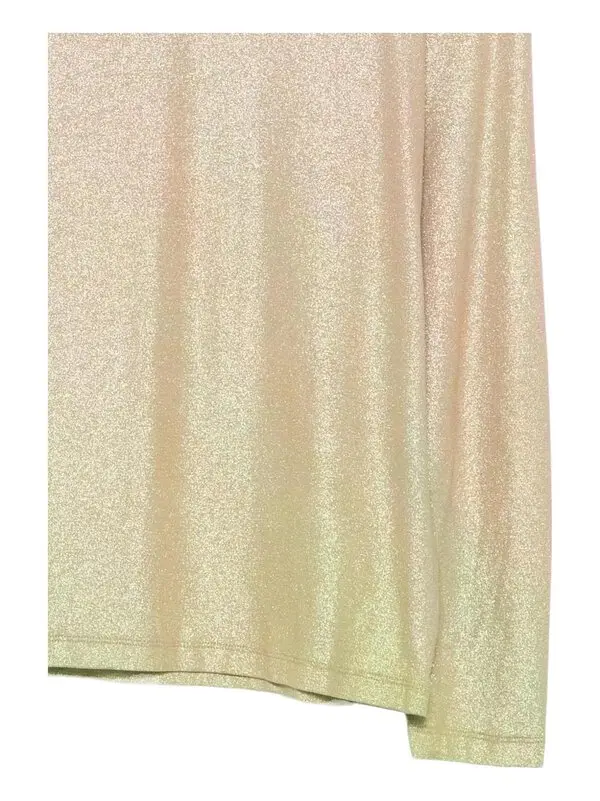 Majestic Filatures Metallic Effect Long Sleeve Top - Neutrals