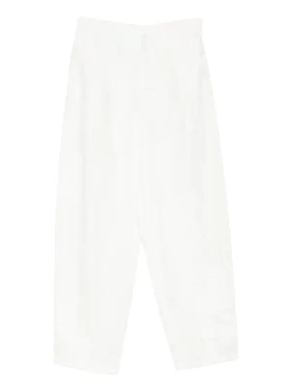 LESS Curved-leg Trousers - White
