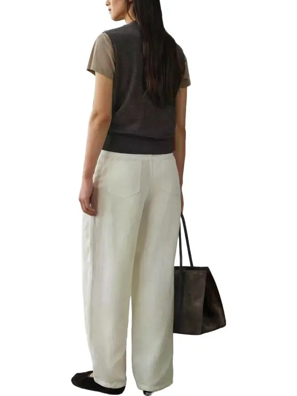 LESS Curved-leg Trousers - White