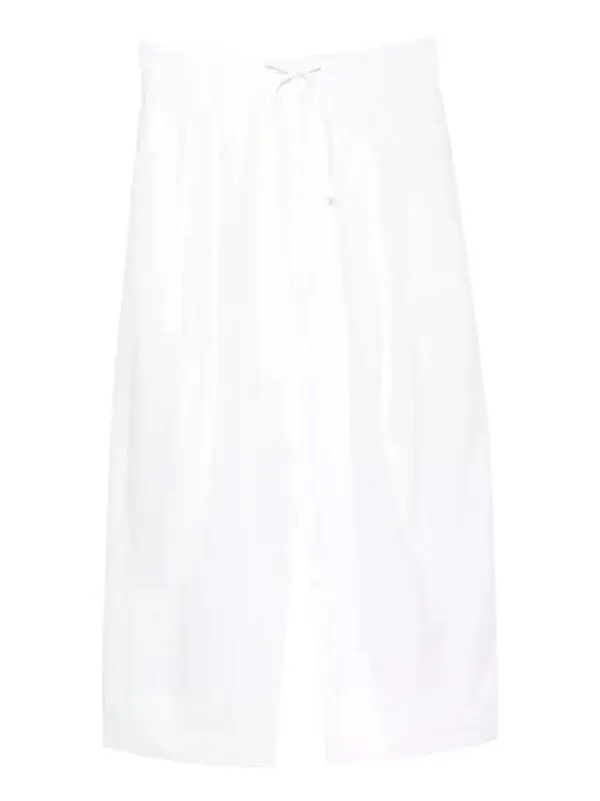 LESS Cotton Straight-leg Trousers - White