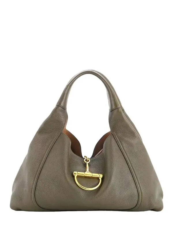 Gucci Softbit Leather Maxi Hobo Bag - Green