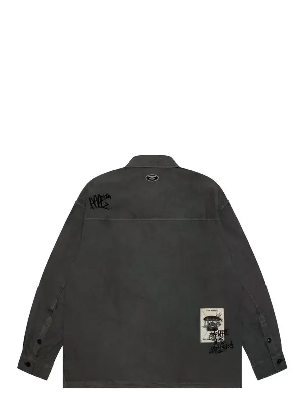 AAPE BY *A BATHING APE Aapeunvs Embroidered Shirt - Black