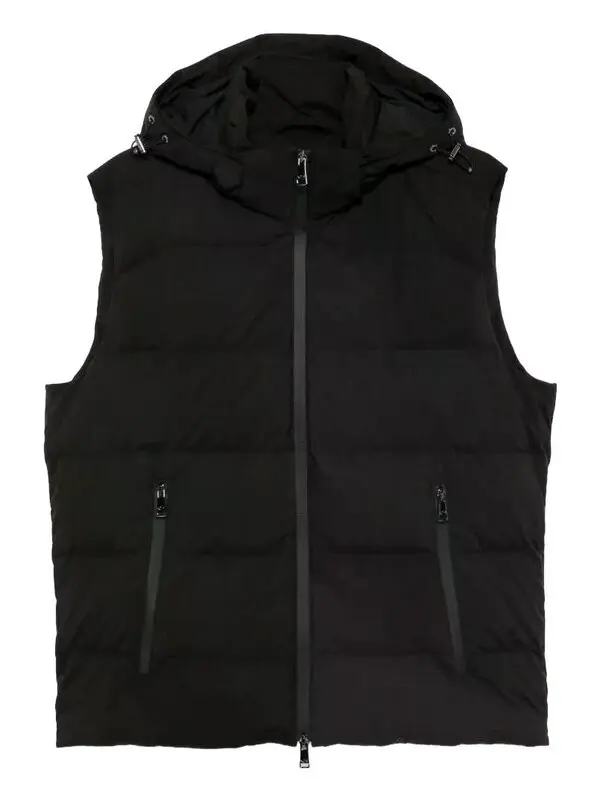 Paul & Shark Hooded Quilted Gilet - Black