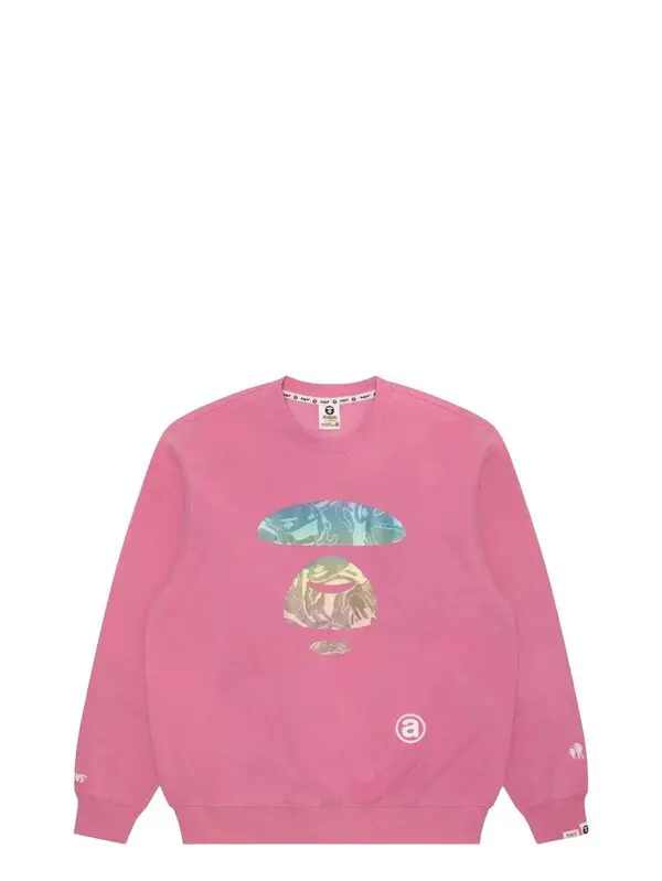 AAPE BY *A BATHING APE Moonface Camo-print Sweatshirt - Pink