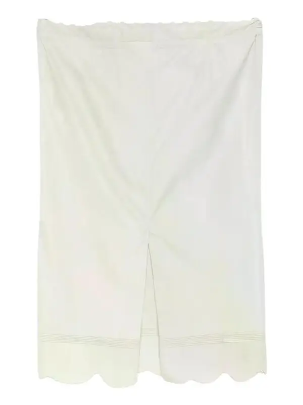 LESS Mid-length Wrap Skirt - Green