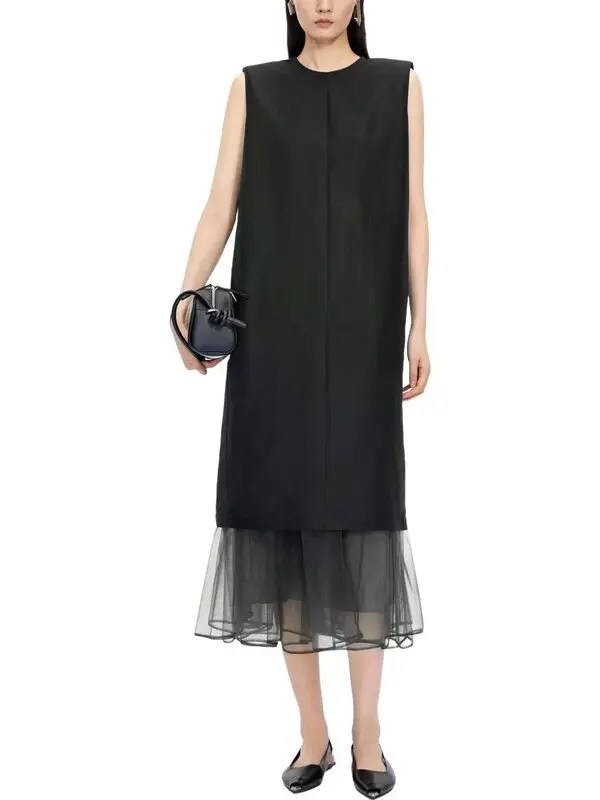 JNBY Sleeveless Mini Dress With Padded Shoulders - Black