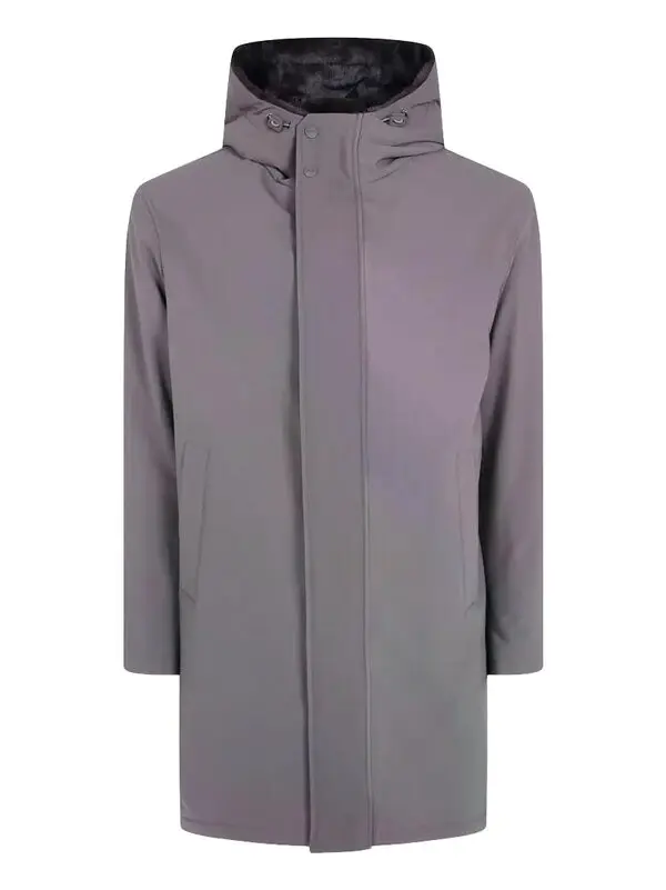 Herno Hooded Jacket With Concealed Fastening - Grey