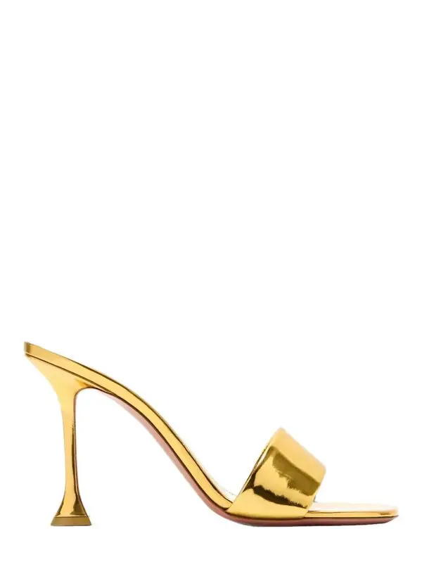 Amina Muaddi Metallic Sandals - Gold