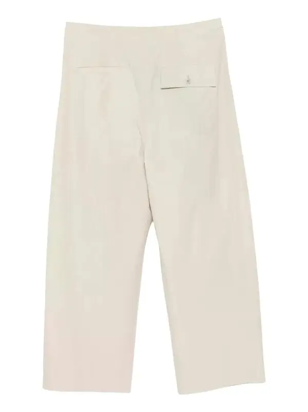 LESS Drawstring Pleated Trousers - Neutrals