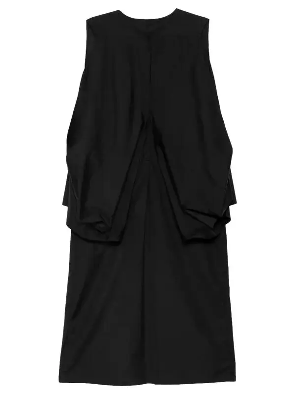 LESS Draped Midi Dress - Black