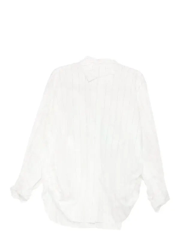 JNBY Striped Shirt With Classic Collar And Curved Hem - White
