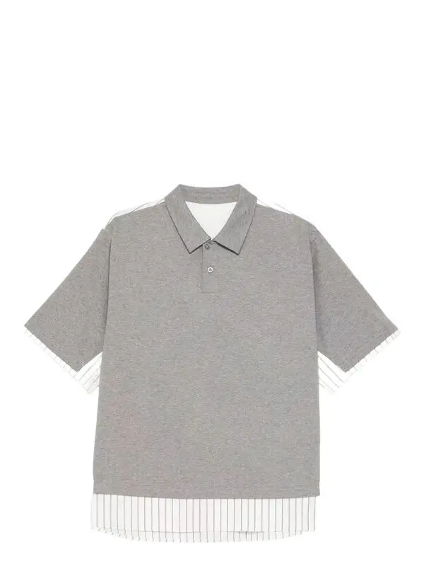 CROQUIS Double-face Cotton Polo Shirt - Grey