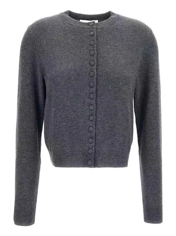 LISA YANG Cropped Button-up Cardigan - Grey