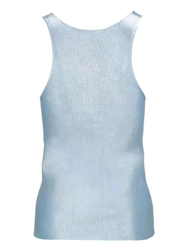 TOM FORD Metallic Scoop Neck Sleeveless Top - Purple