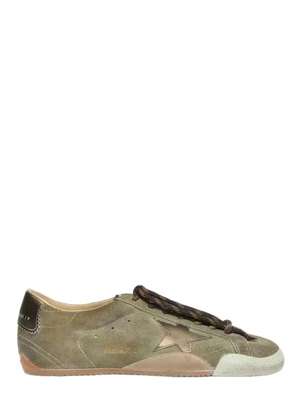 GOLDEN GOOSE True-star Sneakers In Olive Suede - Green