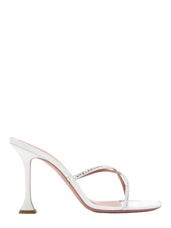 Amina Muaddi Sally 95 Sandals - White
