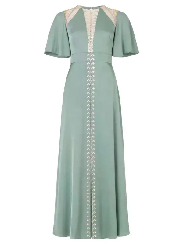 TEMPERLEY LONDON Wildlife Maxi Dress - Green
