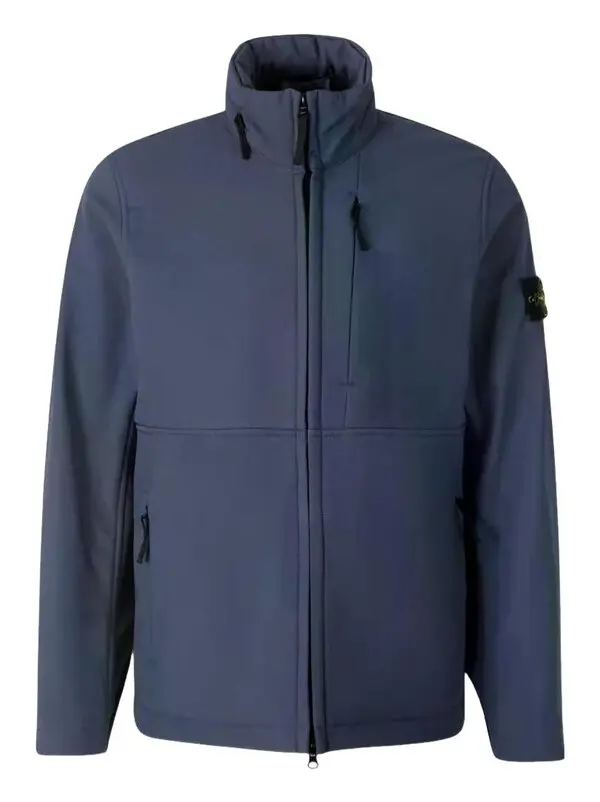 Stone Island Logo-patch Zip Jacket - Blue
