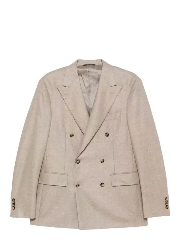 Canali Double-breasted Peak-lapels Blazer - Neutrals