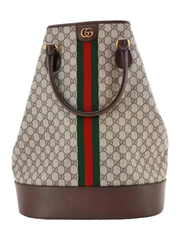 Gucci Savoy Duffle Gg Coated Canvas Tote Bag - Brown