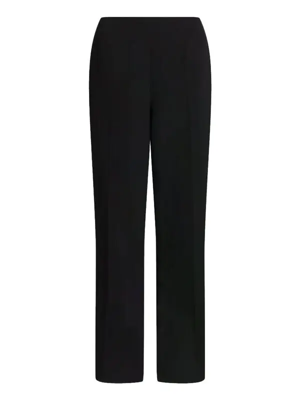 Alberta Ferretti Pressed-crease Straight-leg Trousers - Black
