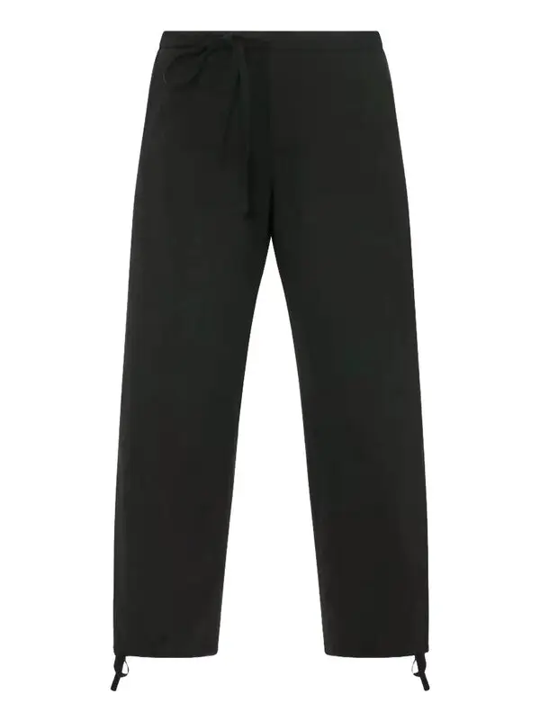 6397 Drawstring Ankle Wool-twill Trousers - Black