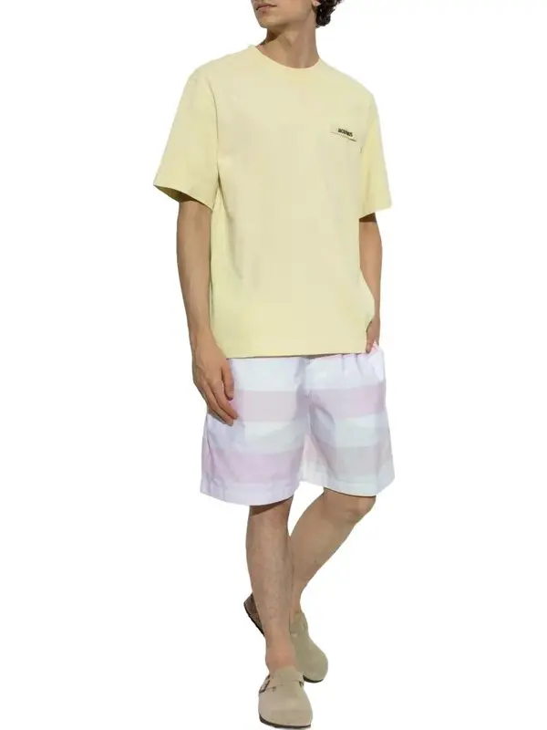 Jacquemus Striped Jacquard Shorts - White