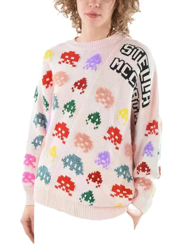 Stella McCartney Embroidered Asymmetric Sweater - Pink