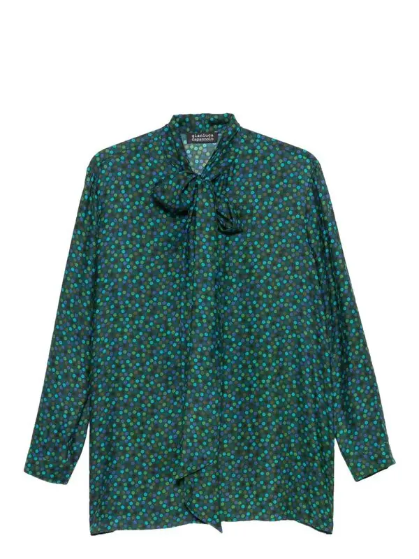 GIANLUCA CAPANNOLO Katherine Polka Dot Blouse - Green