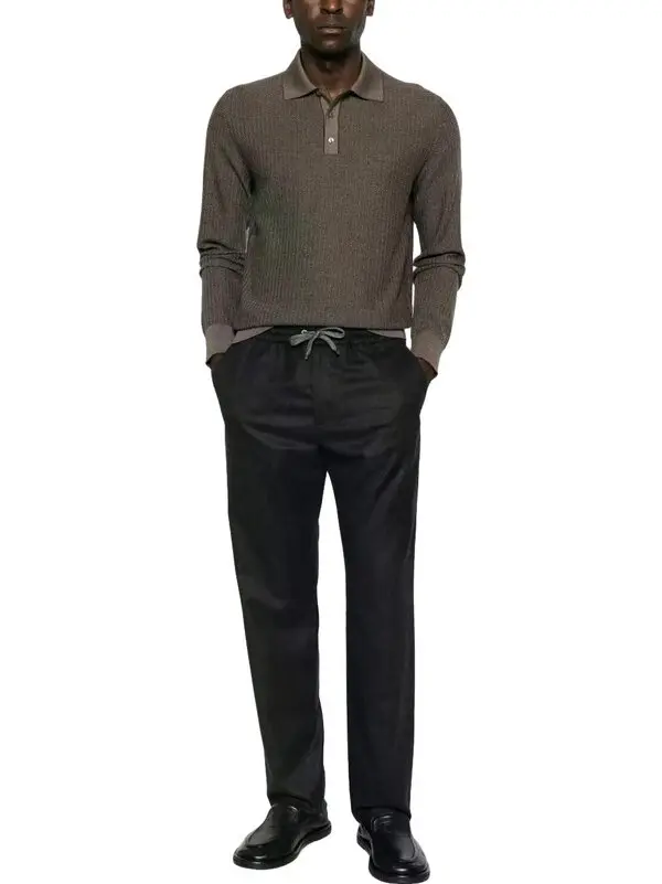 Agnona Drawstring Elasticated-waist Trousers - Grey