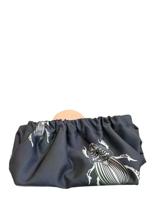 GABRIELE FRANTZEN Sorbet Beetle-print Clutch Bag - Black