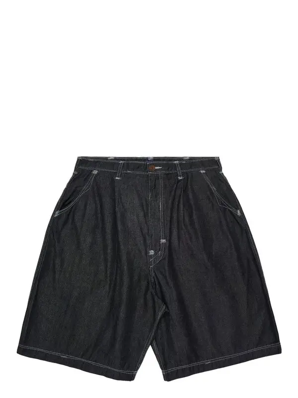 Junya Watanabe Button-fastening Denim Shorts - Blue