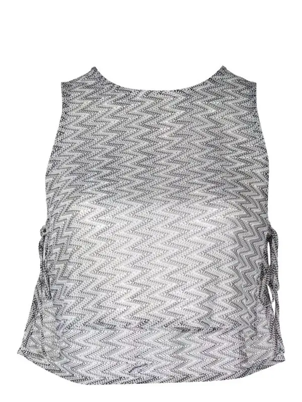 PALMACEA Zuria Zigzag-knit Top - Blue