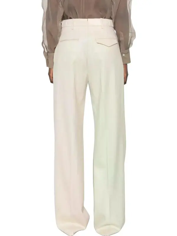 BERWICH Herringbone Pleated Wide-leg Trousers - Neutrals