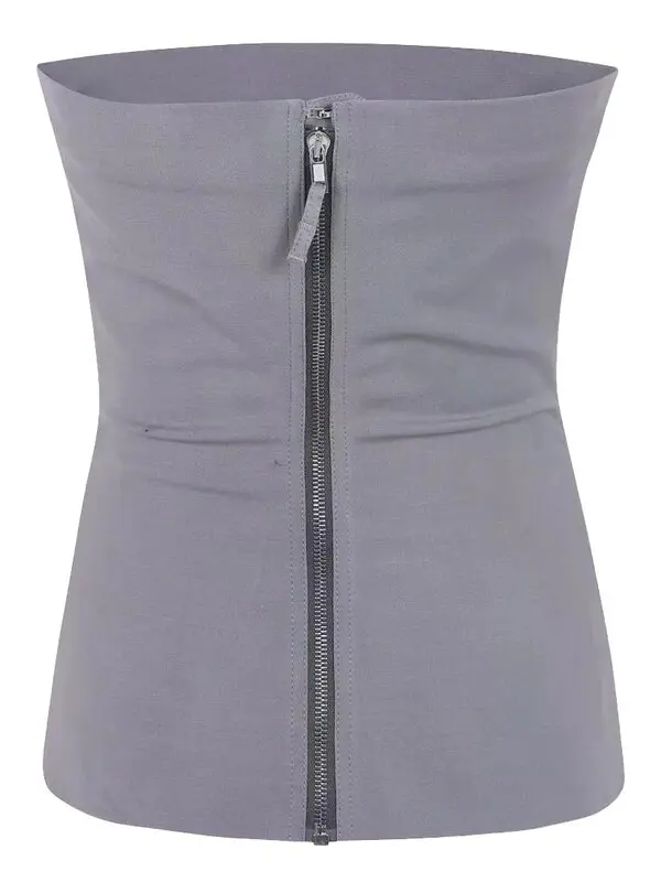Rick Owens Bustier Strapless Panelled Top - Grey