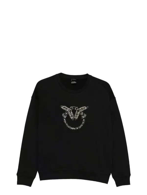 Pinko Love Birds Embellished Sweater - Black