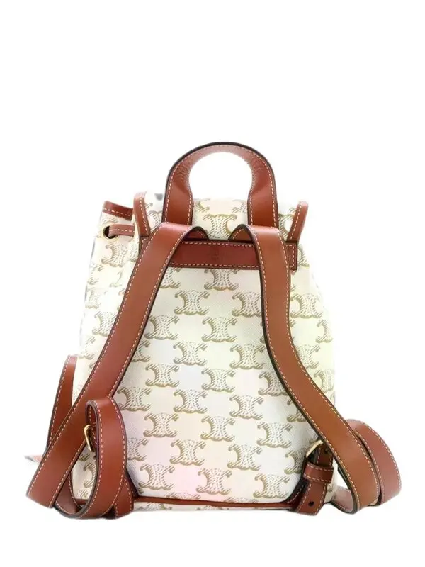 Celine Folco Triomphe Coated Canvas Mini Backpack - Neutrals