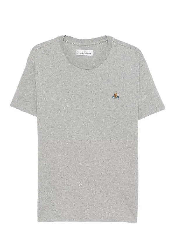 VIVIENNE WESTWOOD Orb-embroidered T-shirt - Grey