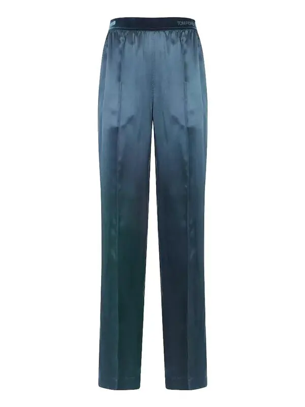 TOM FORD Silk Satin Pajama Pants - Blue