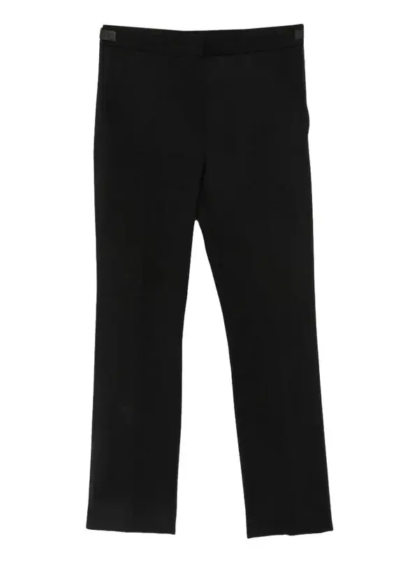 Max Mara Stretch Wool Canvas Tailored Trousers - Black
