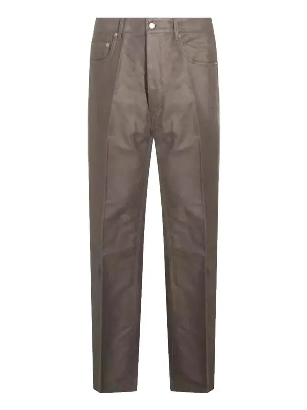 Rick Owens Pressed Crease Straight-leg Trousers - Brown