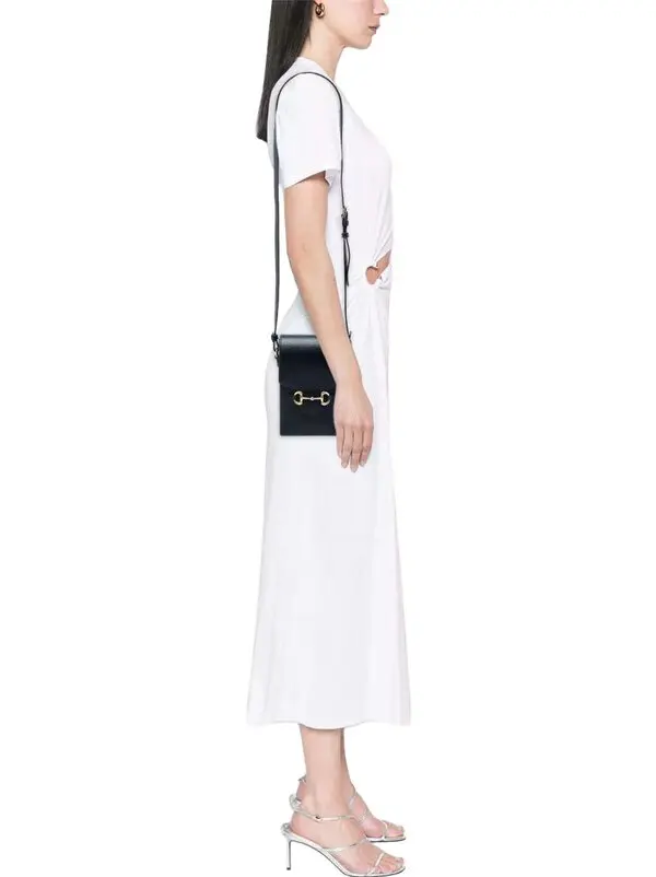 Gucci 1955 Mini Leather Horsebit Crossbody Bag - Black
